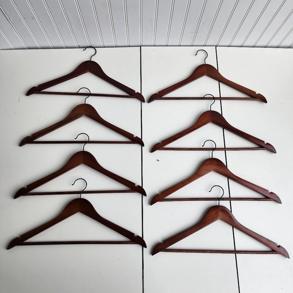 Storage & Organization | Pack Of 8 Natural Wood Hanger 18 Wide Top ...